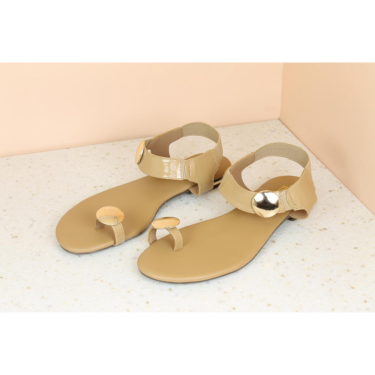 Inc.5 Solid/plain Beige Flats: Buy Inc.5 Solid/plain Beige Flats Online ...