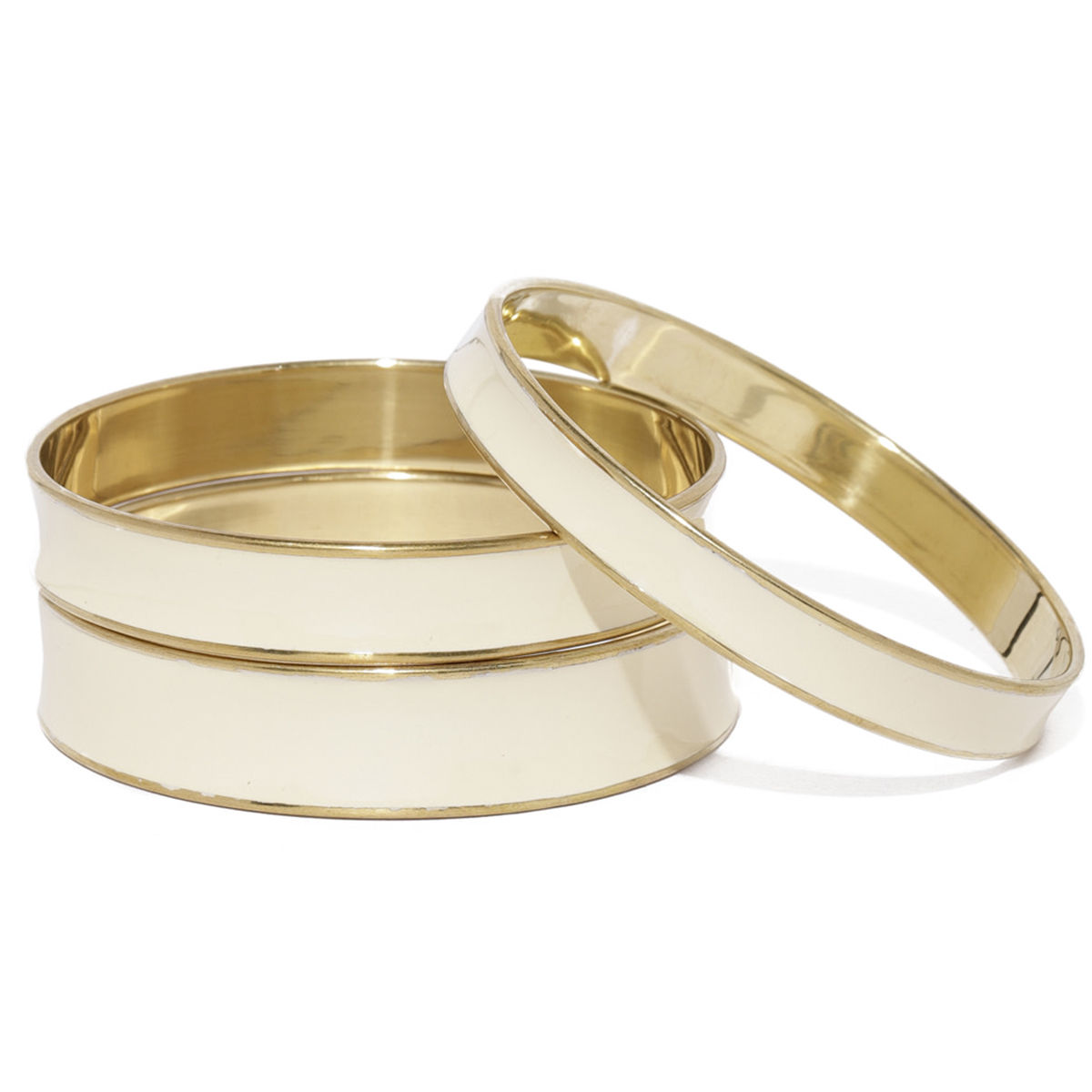 Buy Toniq Set Of 3 Beige Bangles Online