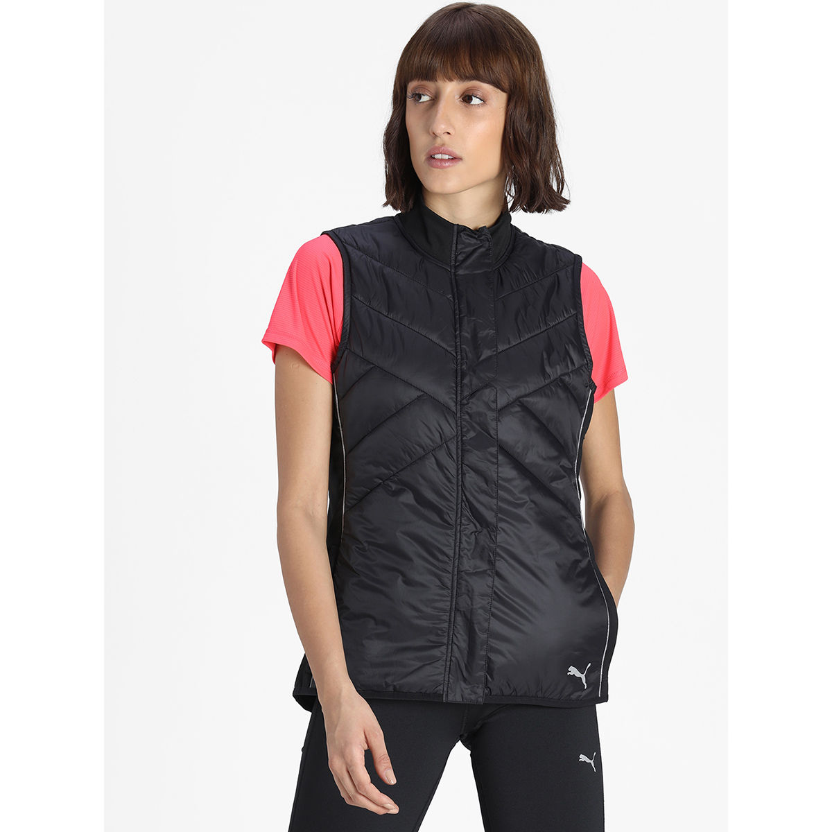 Puma Run Elevated Padded Vest Women Black Jacket: Buy Puma Run Elevated ...