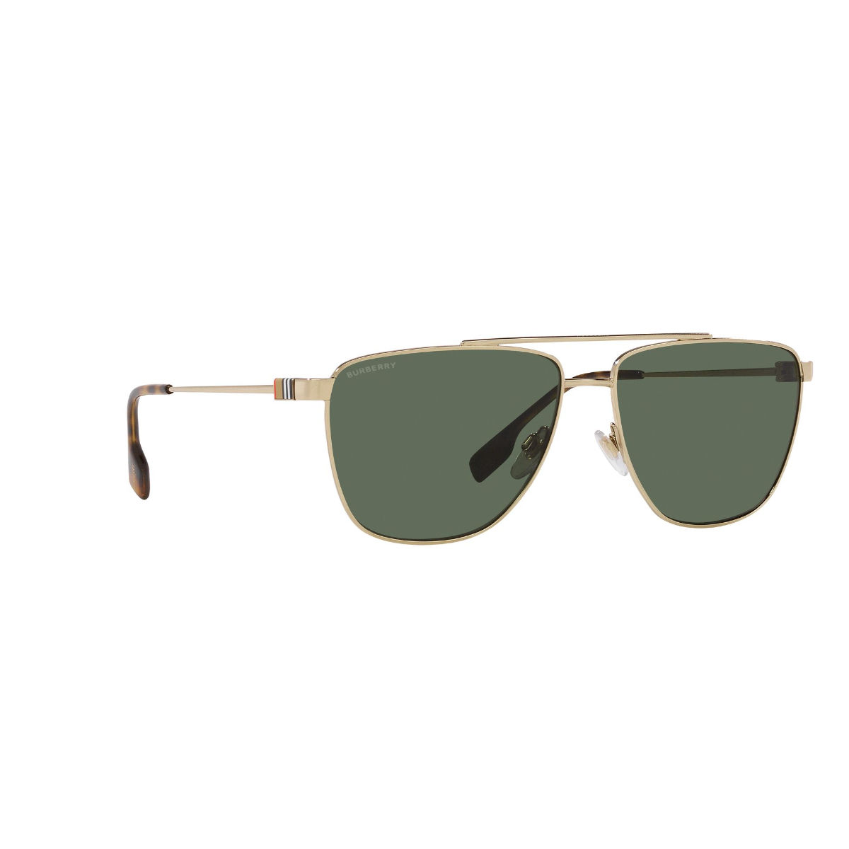 Buy Burberry Men UV Protected Green Lens Pilot Sunglasses - 0BE314111097161 Online