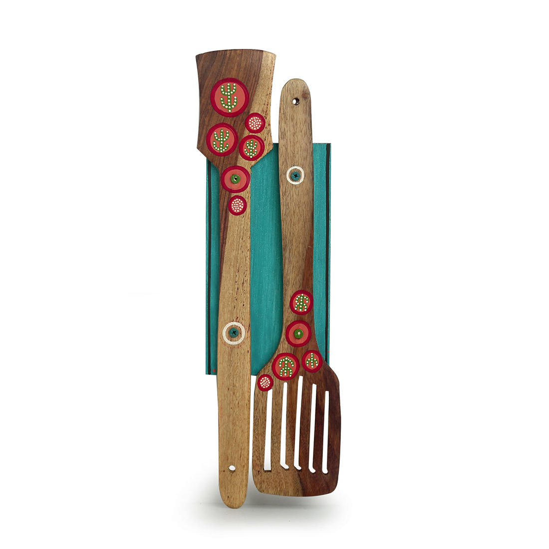 ExclusiveLane Desert Spatulas' Hand-Painted Wall Decor In Mango & Pine ...