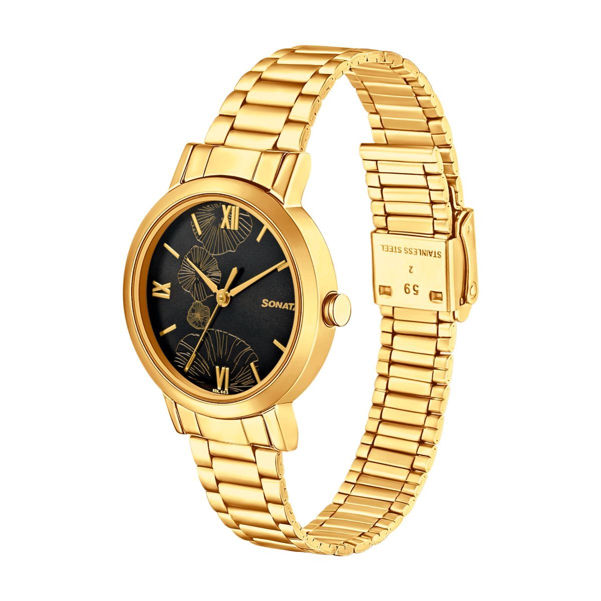 Buy Sonata -8174YM01-Grey Dial Analog Watch For Women 8174YM01 Online