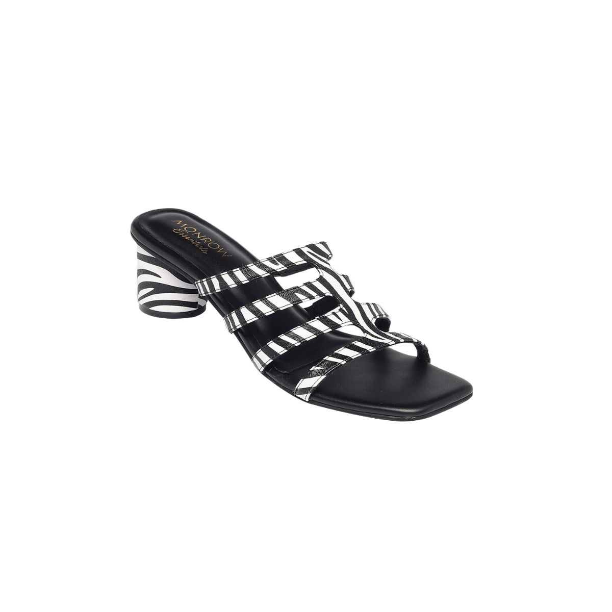 Monrow Striped Natalia Block Heels: Buy Monrow Striped Natalia Block ...