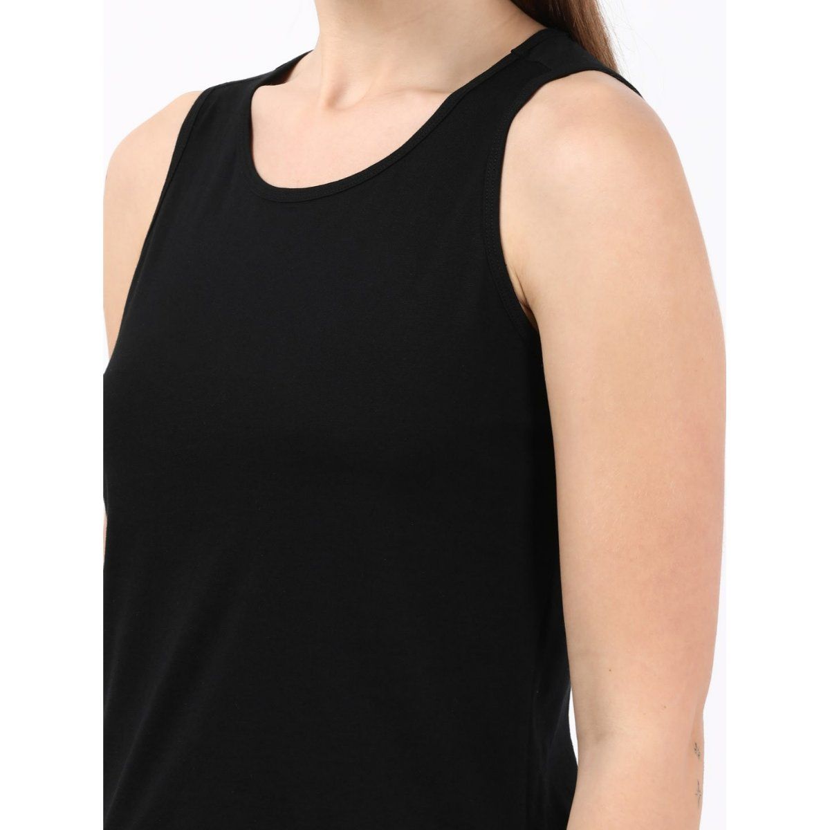 Buy Jockey Aw77 Women's Super Combed Cotton Rich Tank Top Black Online