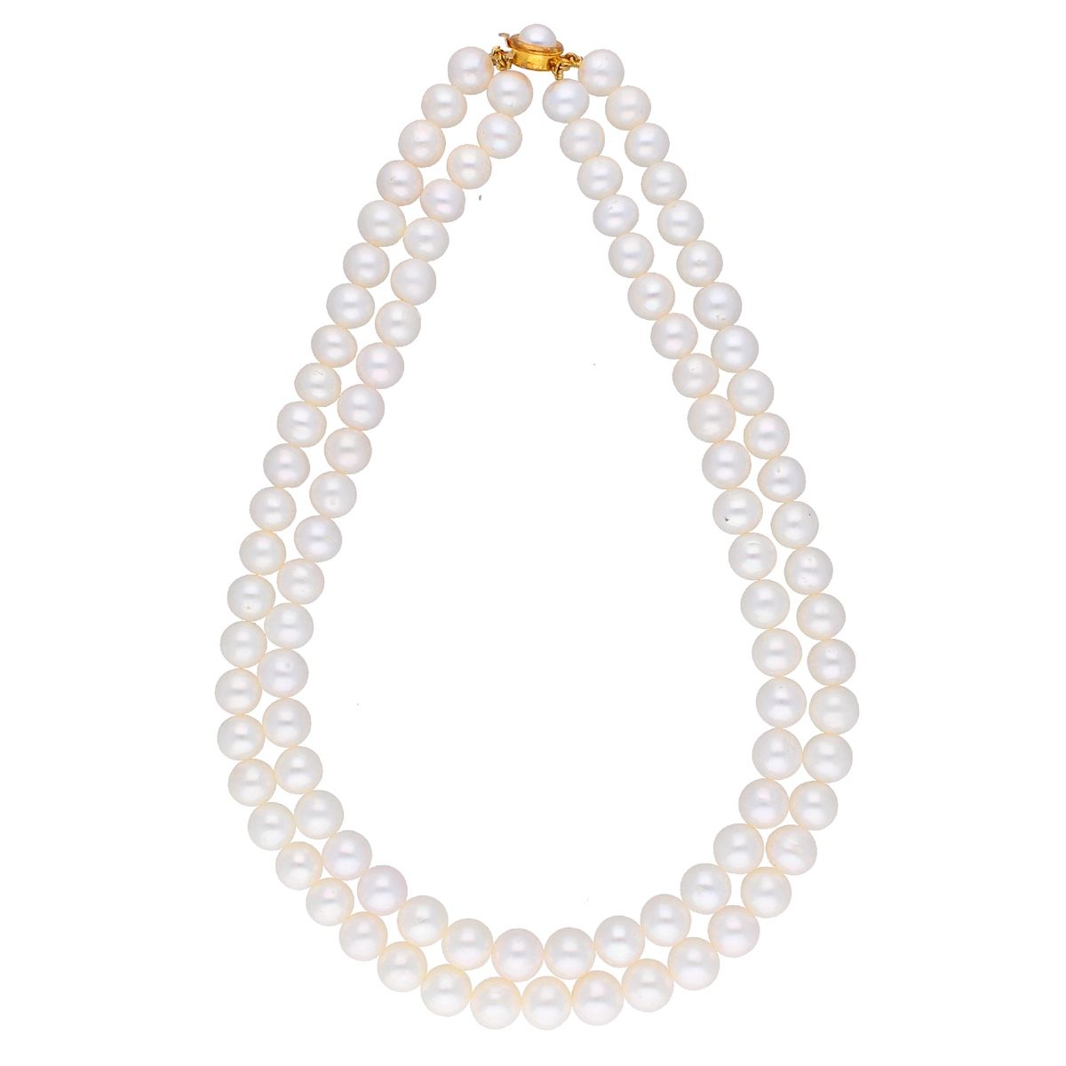 Buy Sri Jagdamba Pearls New Dual Line Classic Pearl Necklace Set Online