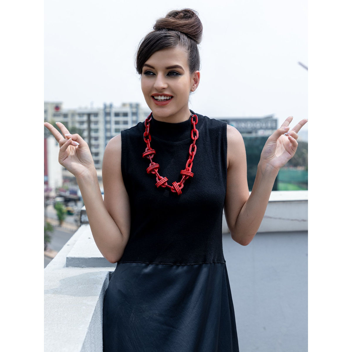 Odette Tensile Red Kinky Ductile Necklace: Buy Odette Tensile Red Kinky ...