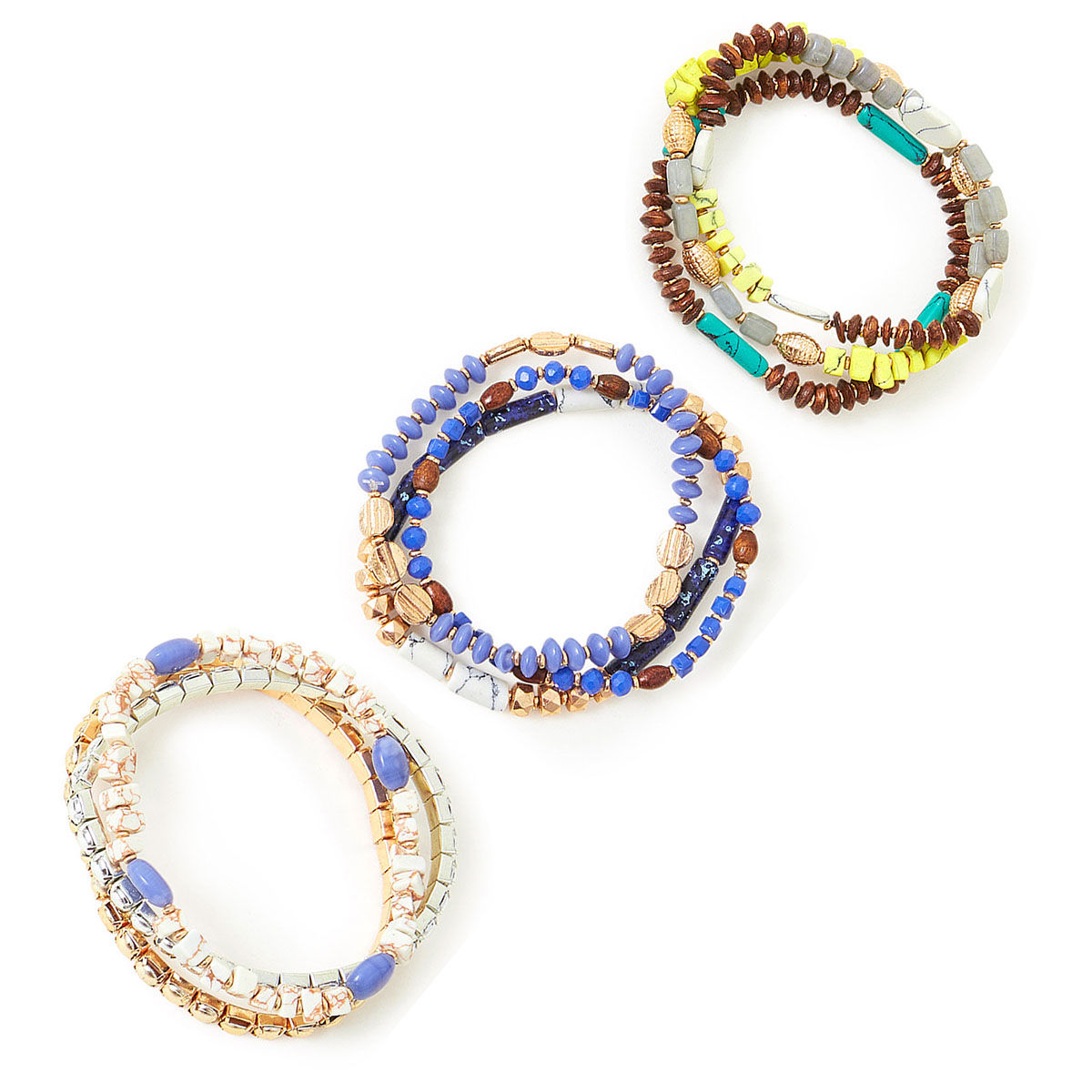 Buy Accessorize London Womens Chunky Bead Bracelets 9 Pack Online