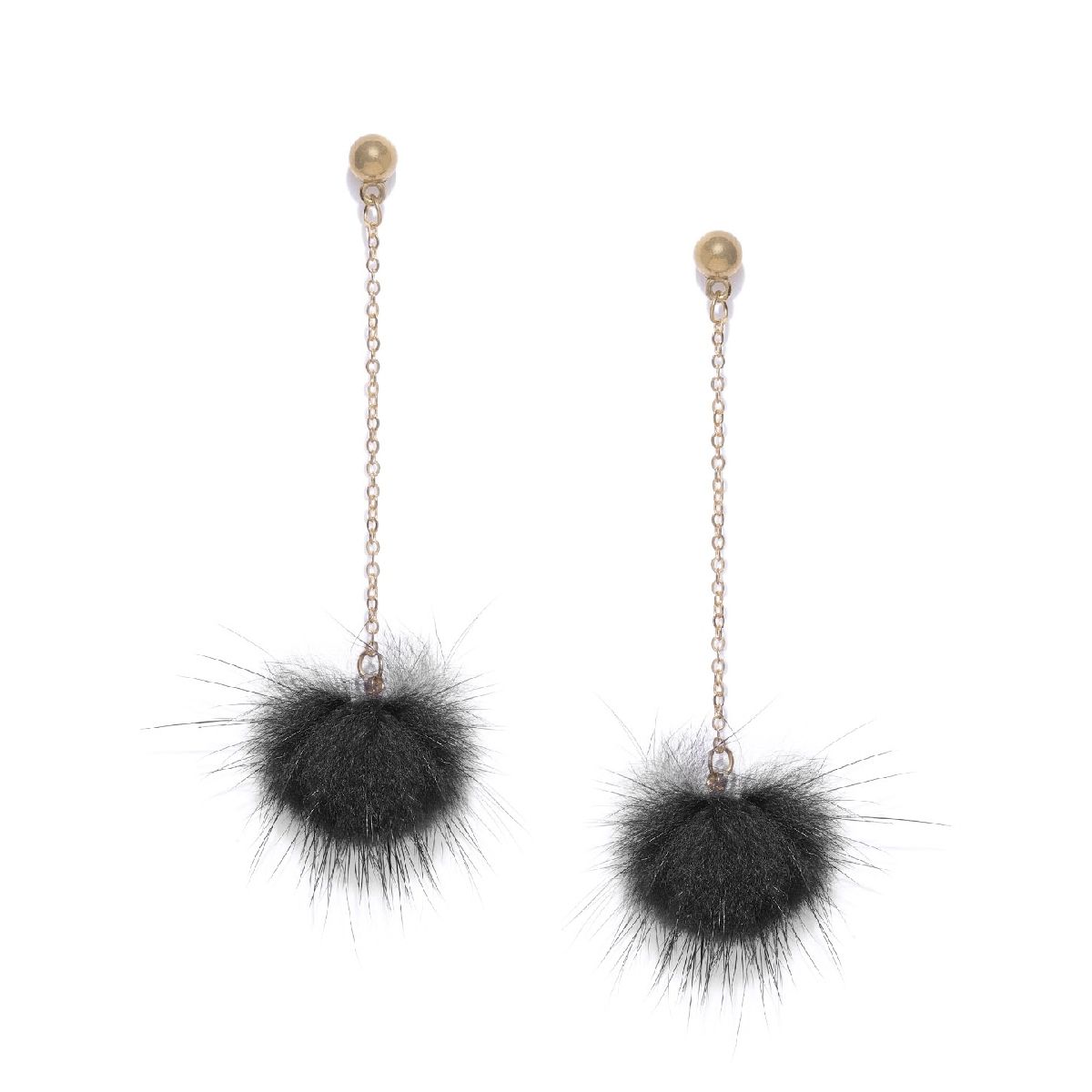 Bellofox Furball Black Earrings: Buy Bellofox Furball Black Earrings ...