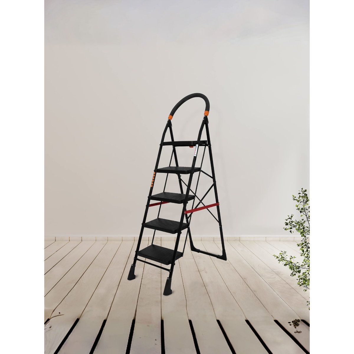 Buy Plantex 5-Step Foldable Ladder With Safety-Clutch Lock & Ribbed ...