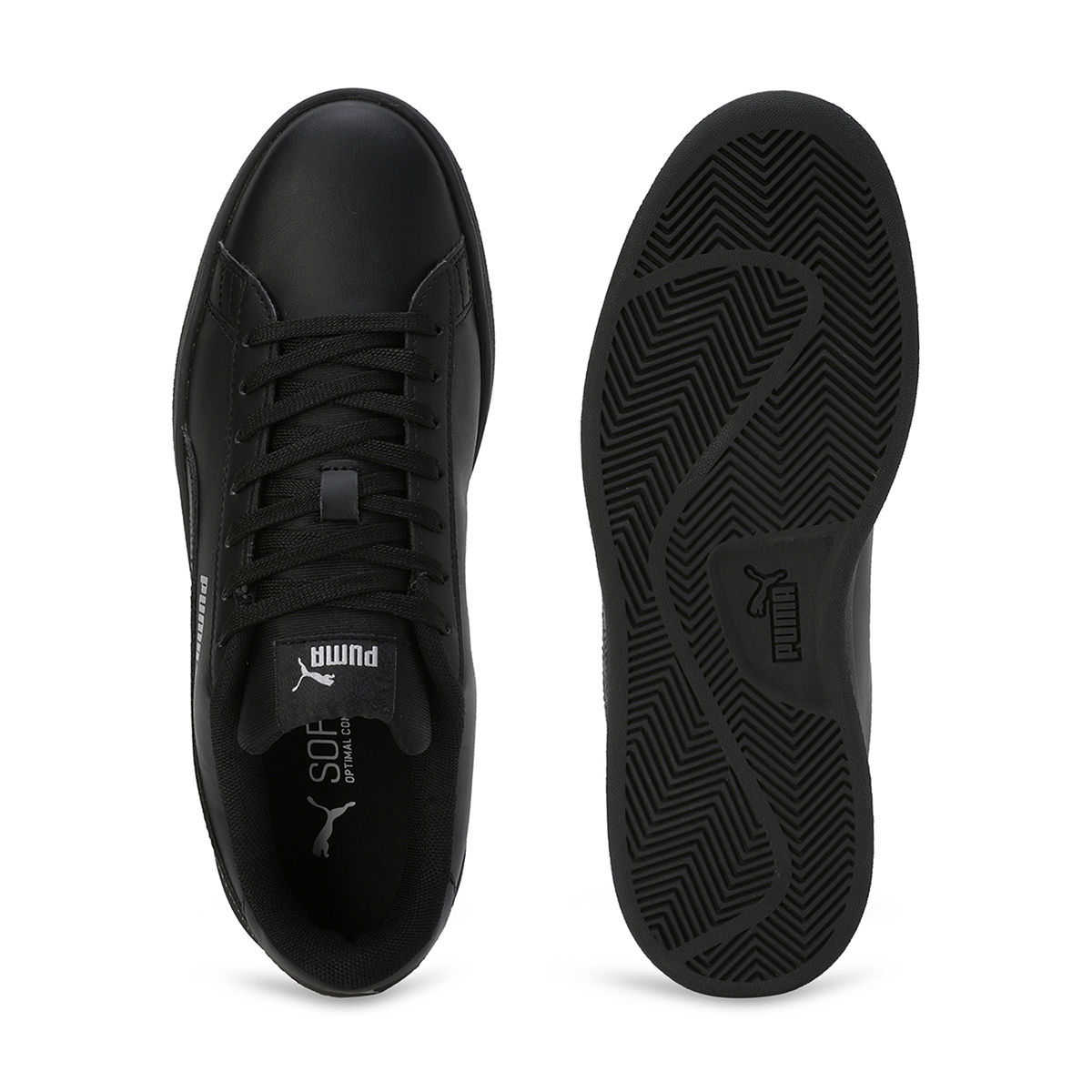 Buy Puma Smashic Unisex Black Sneakers Online