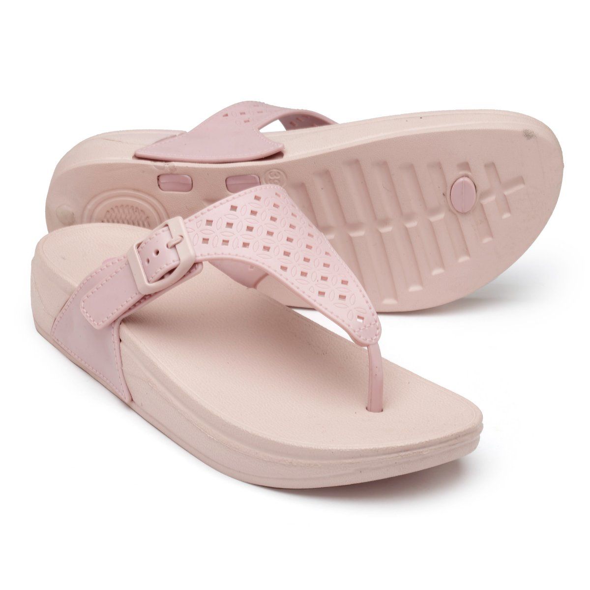 Buy SOLETHREADS Cherry Pink Solid Women Flip Flop Online