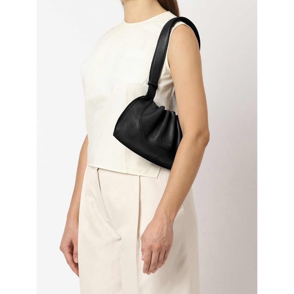 Buy Behno New York Black Ana Mini Convertible Milled Shoulder Bag Online