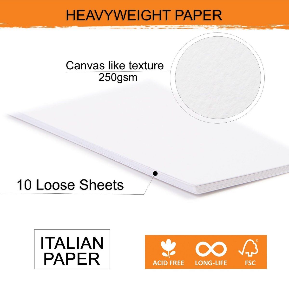 Buy Little Birdie Oil Painting Paper 250 GSM A4 Size Pack of 10 Sheets ...