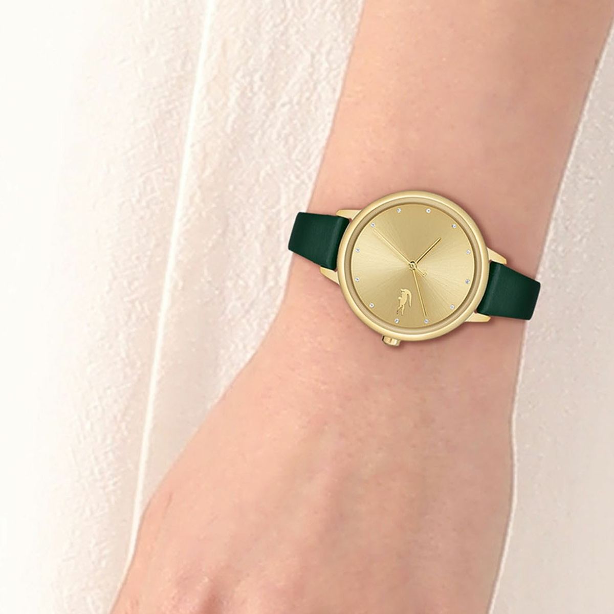 Buy Lacoste Cannes Quartz Gold Crystal Round Dial WomensWatch - 2001230 ...