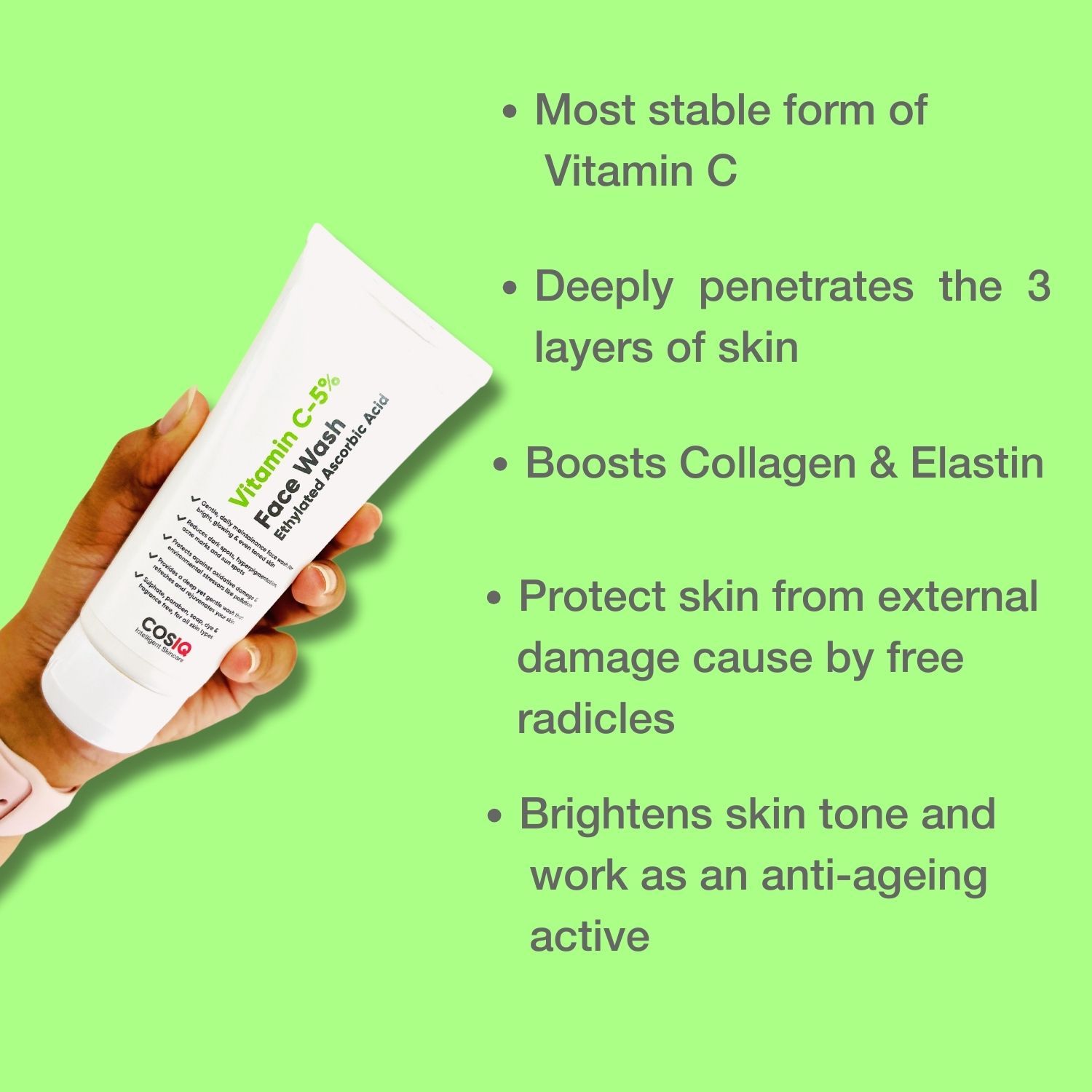 Buy Cos-IQ Vitamin C-5% Brightening And Glow Face Wash Online