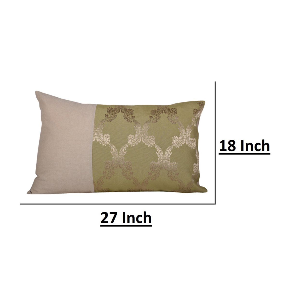 Buy Sivya by Home Cotton Pillow Cover 18x27 Inch, Green Pack of 2 Online