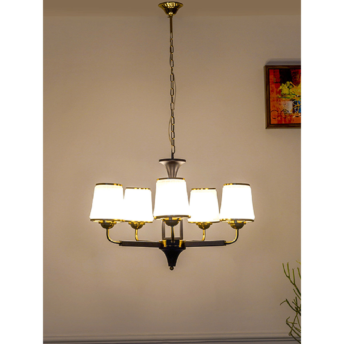 Buy Kapoor Lamp Shades Hartland 5 Light Metal and Wood Fusion ...