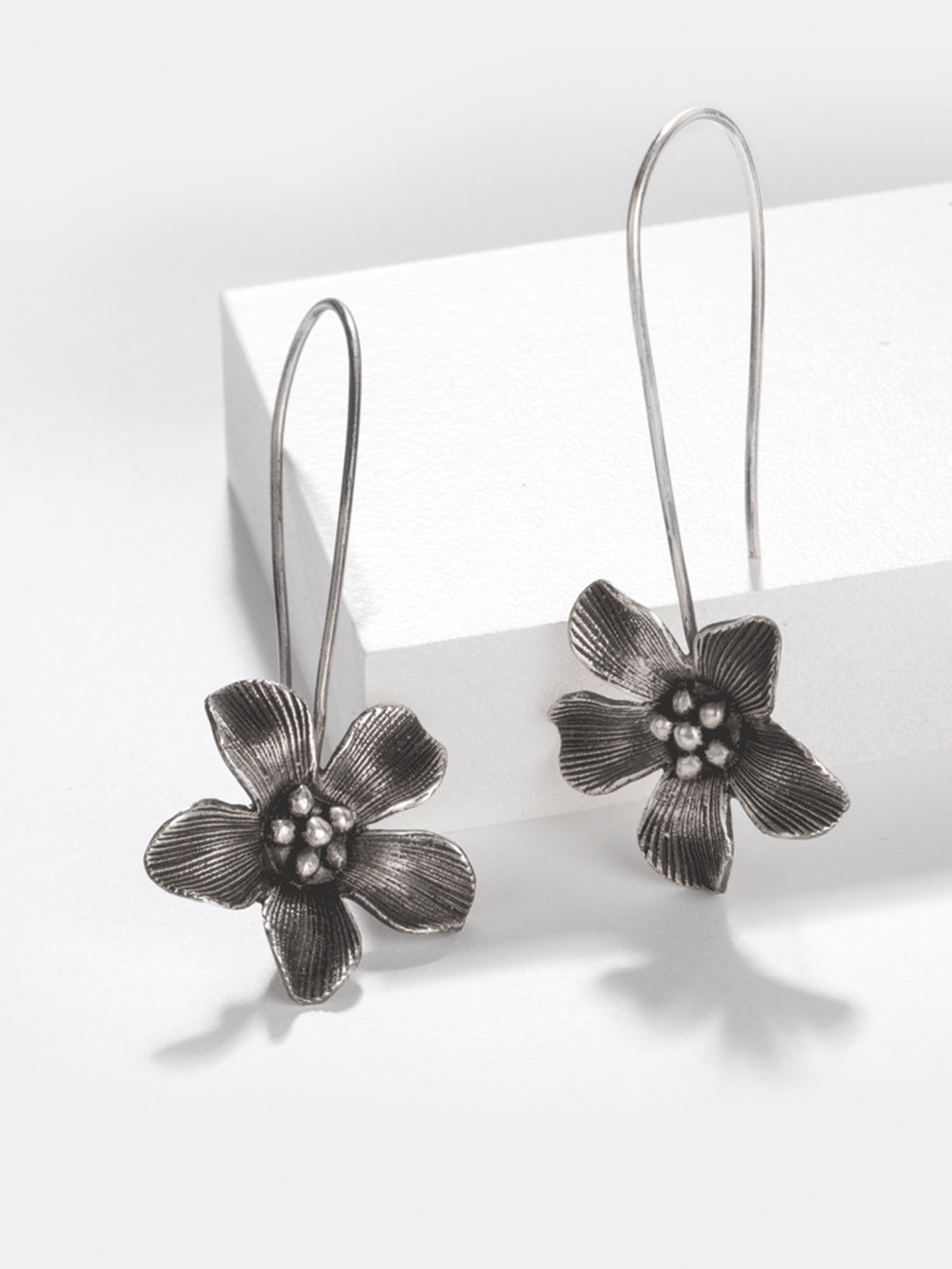 Buy Shaya by CaratLane Silver Anna F Earrings Online