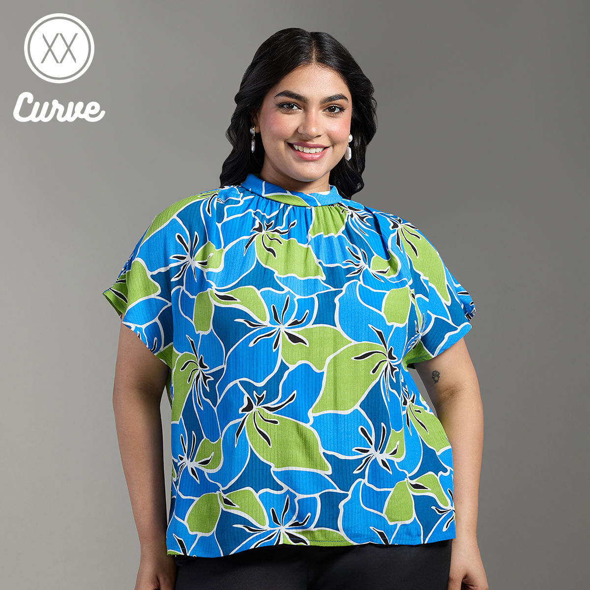 Buy Twenty Dresses by Nykaa Fashion Curve Multi-Color Floral Print High ...