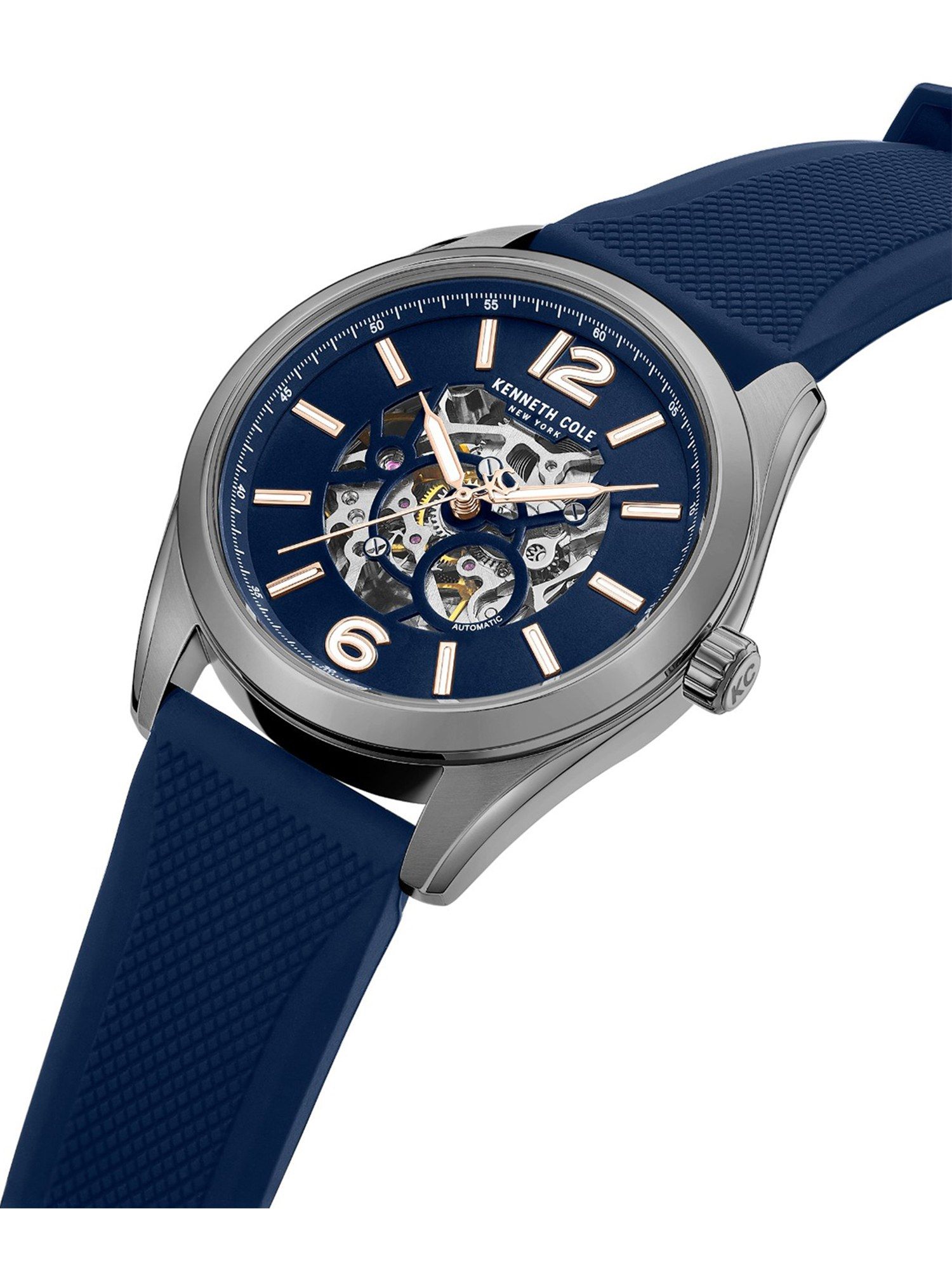 Buy Kenneth Cole Blue Strap Round Dial Watch for Men ( KCWGZ0104001MNW ...