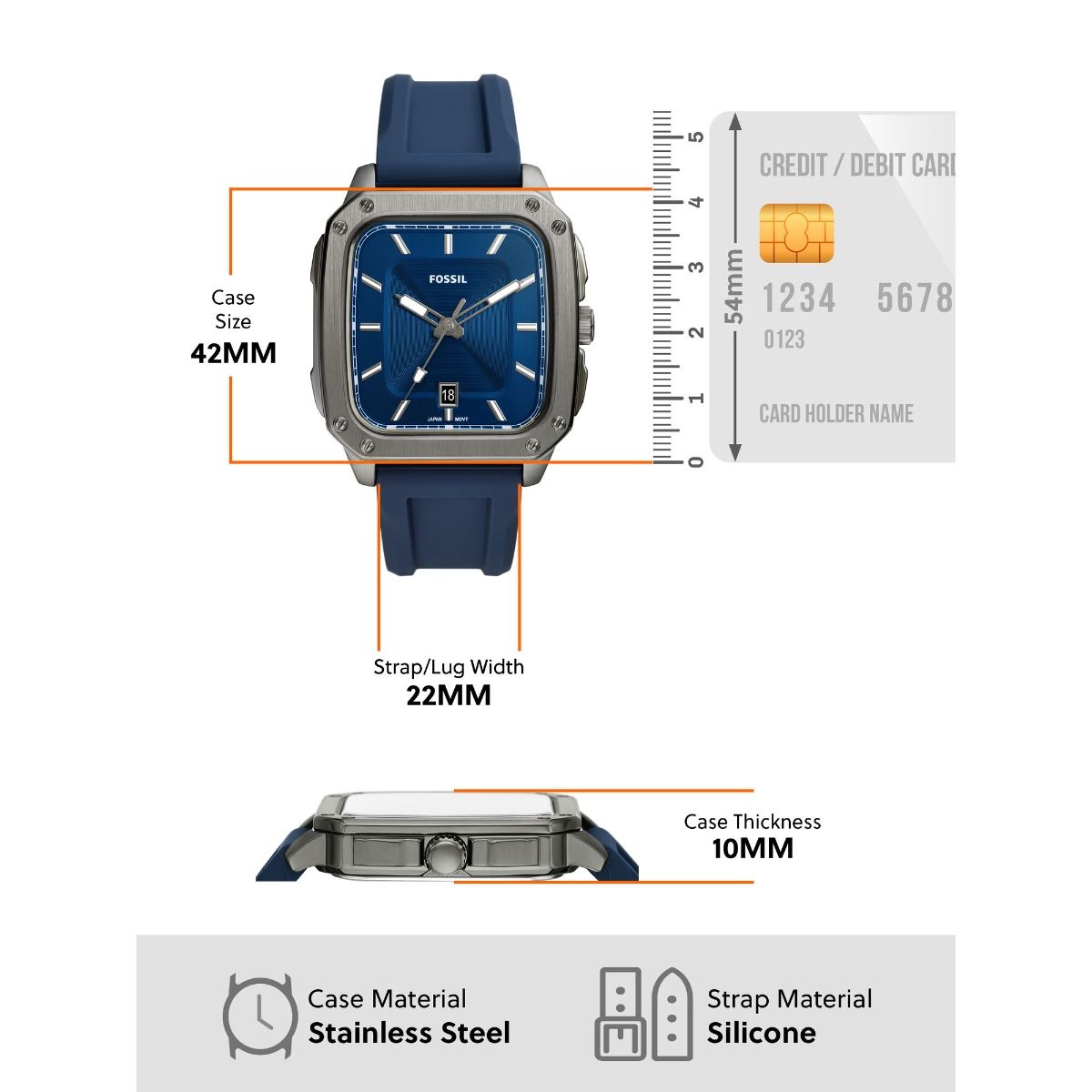 Buy Fossil Inscription Blue Watch Fs5979 Online