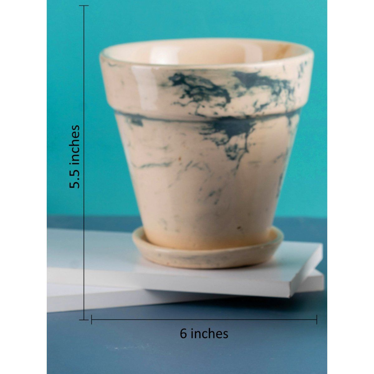 Buy Nurturing Green Ceramic Pot (Without Plants) Online