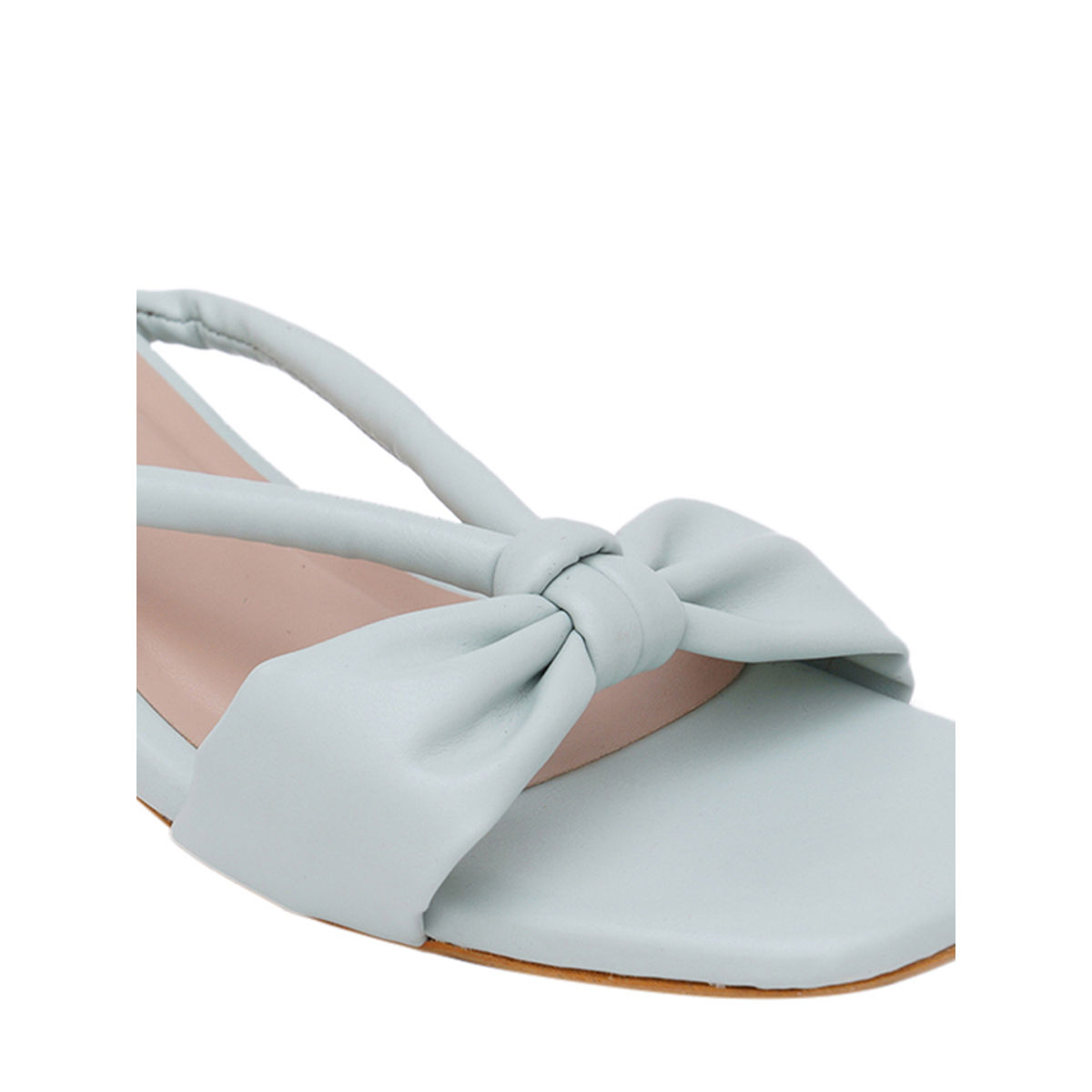 Buy SHUZ TOUCH Square Toe Light GREEN Globular Heel Online