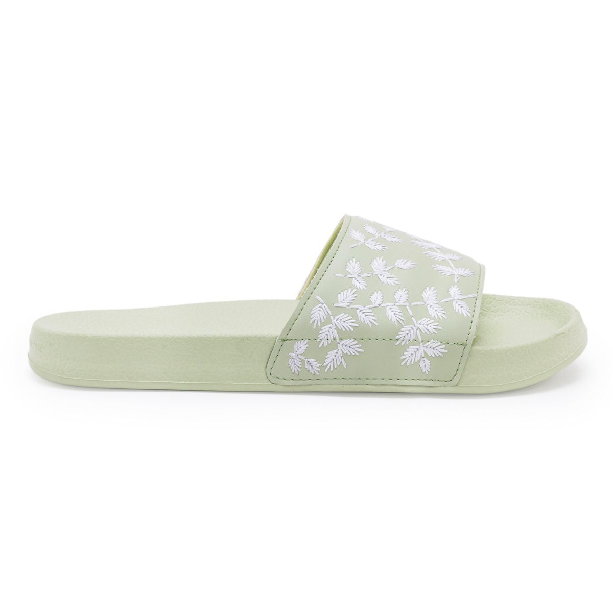 Buy Red Tape Women's Printed Green Sliders Online