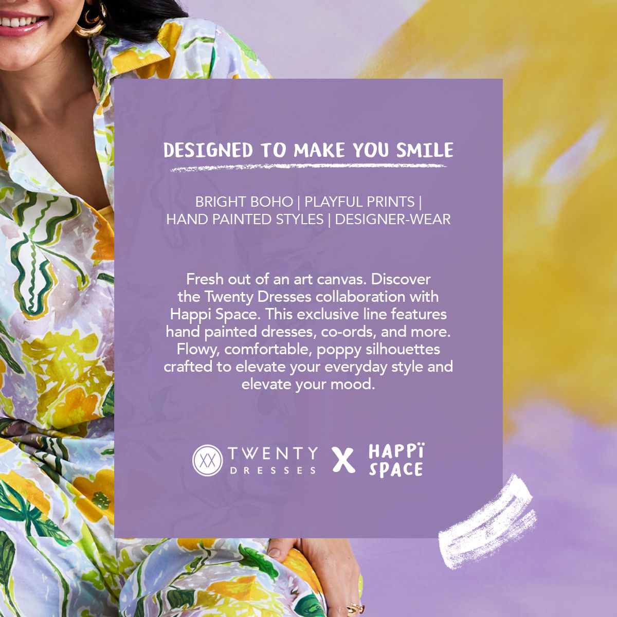 Buy Twenty Dresses by Nykaa Fashion Happi Space Purple Floral Print ...