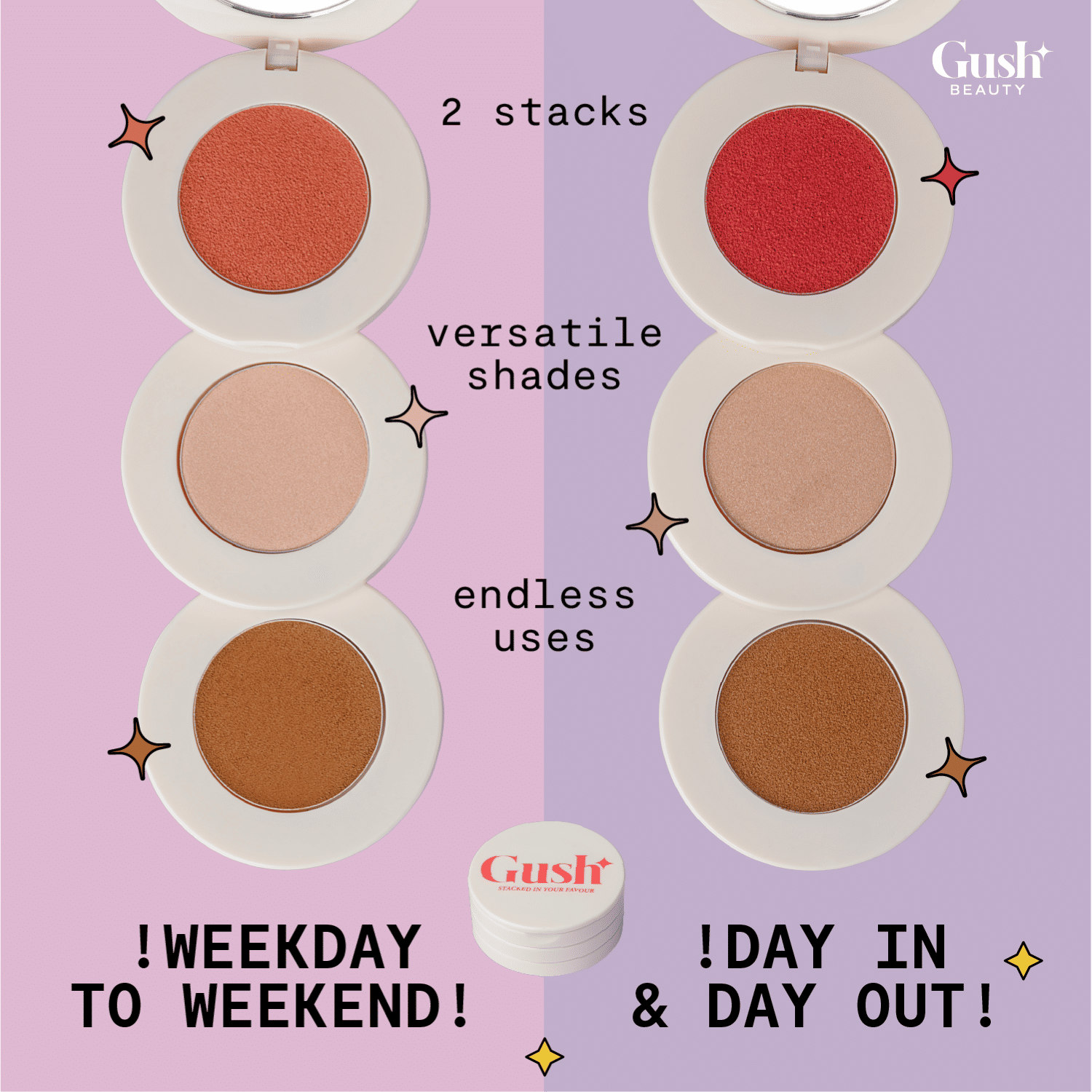 Gush Beauty Stacked In Your Favour 3 In 1 Multipurpose Face Palette ...