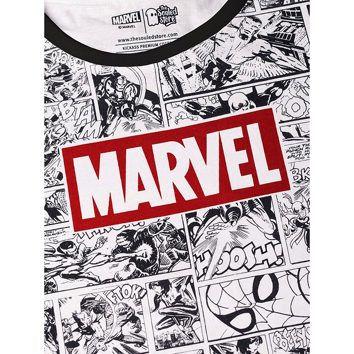 The Souled Store Men Official Marvel Comic Strip Multi T-shirts: Buy ...