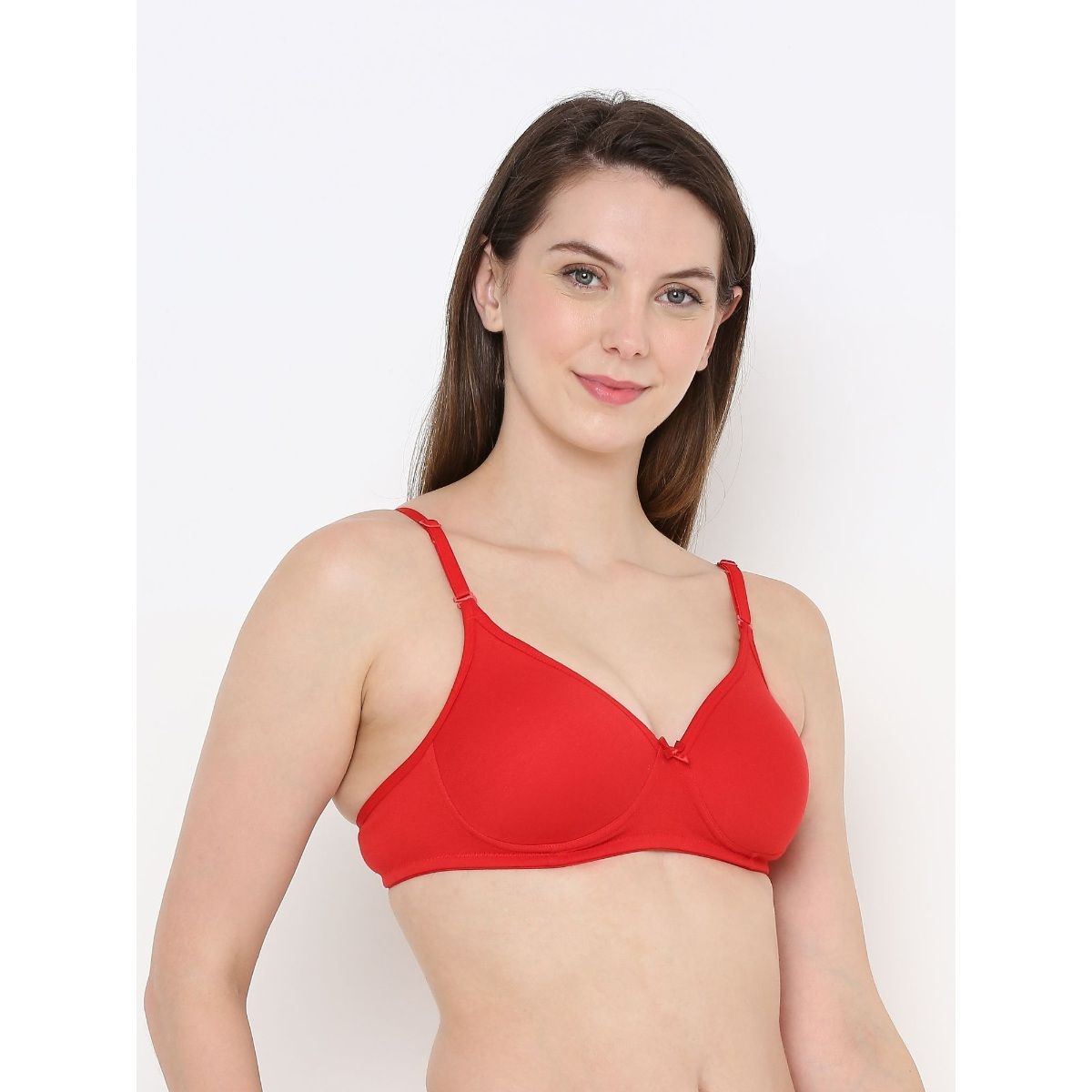 Buy Berrys Intimatess Basic Padded Seamless Red Bra Online