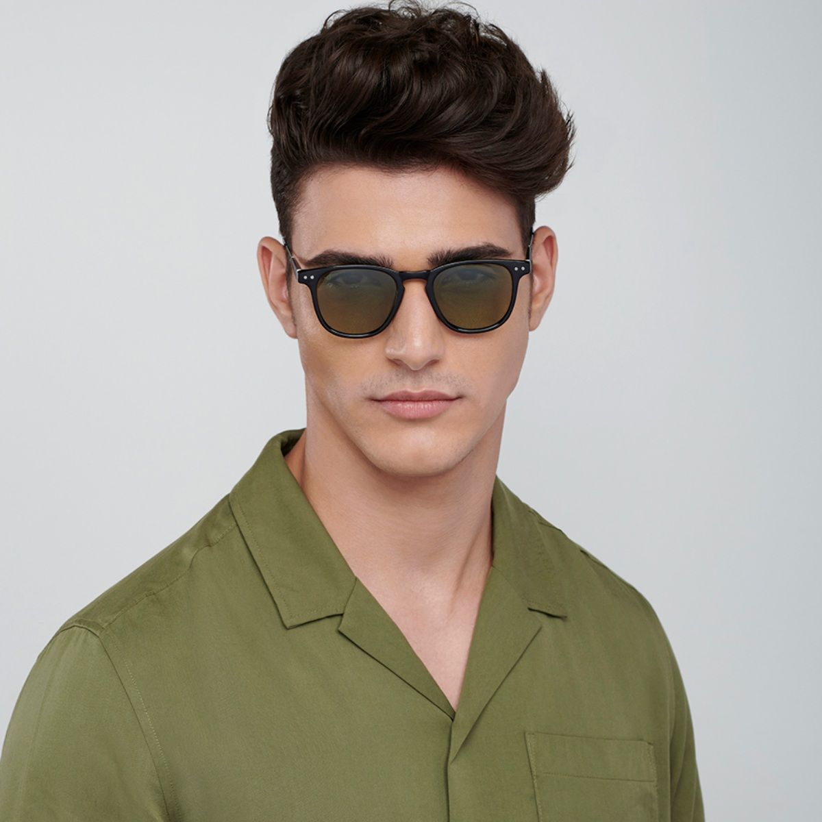 Vincent Chase by Lenskart Black Round Sunglasses - VC S14093: Buy ...