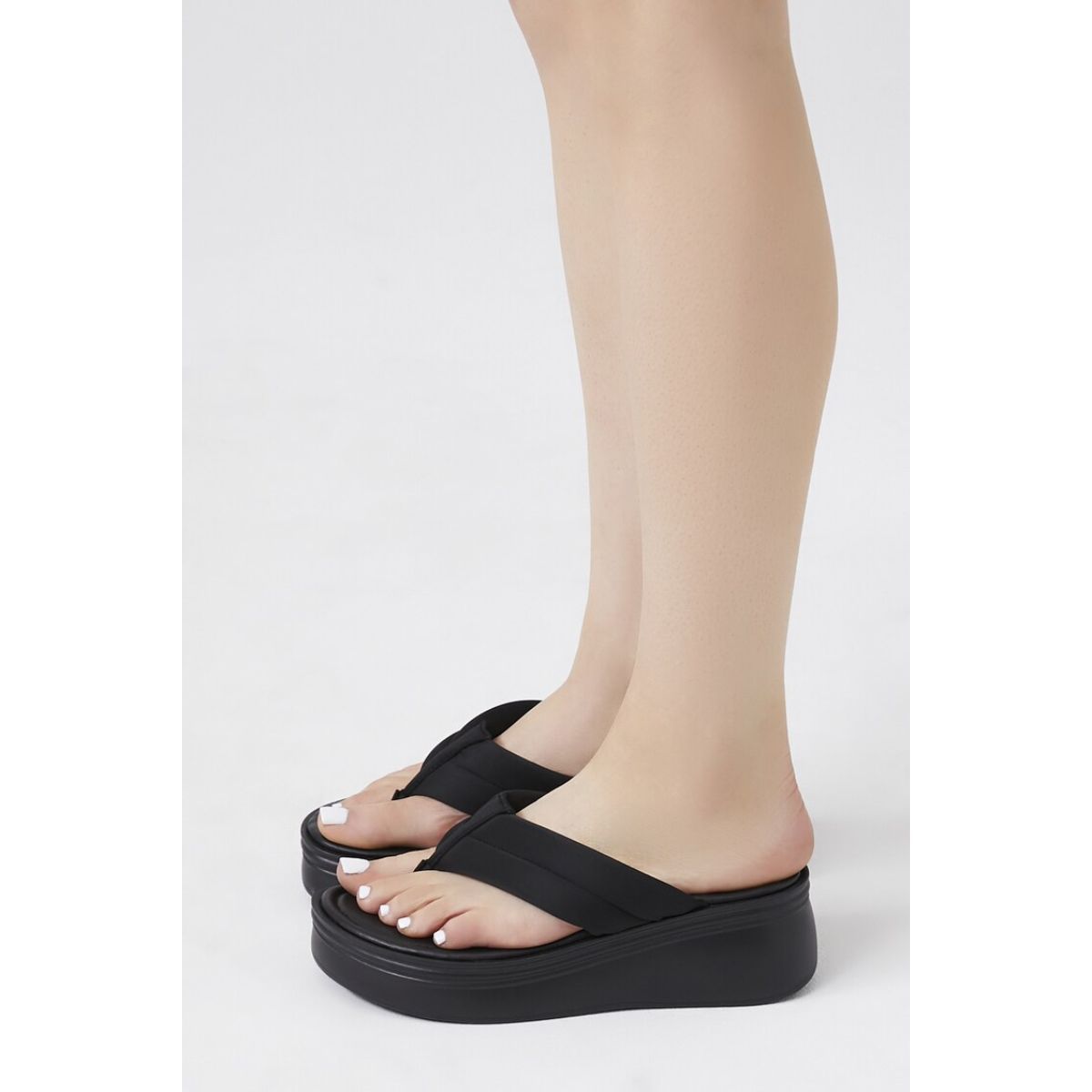 Forever 21 Black Solid Platform Flats: Buy Forever 21 Black Solid ...