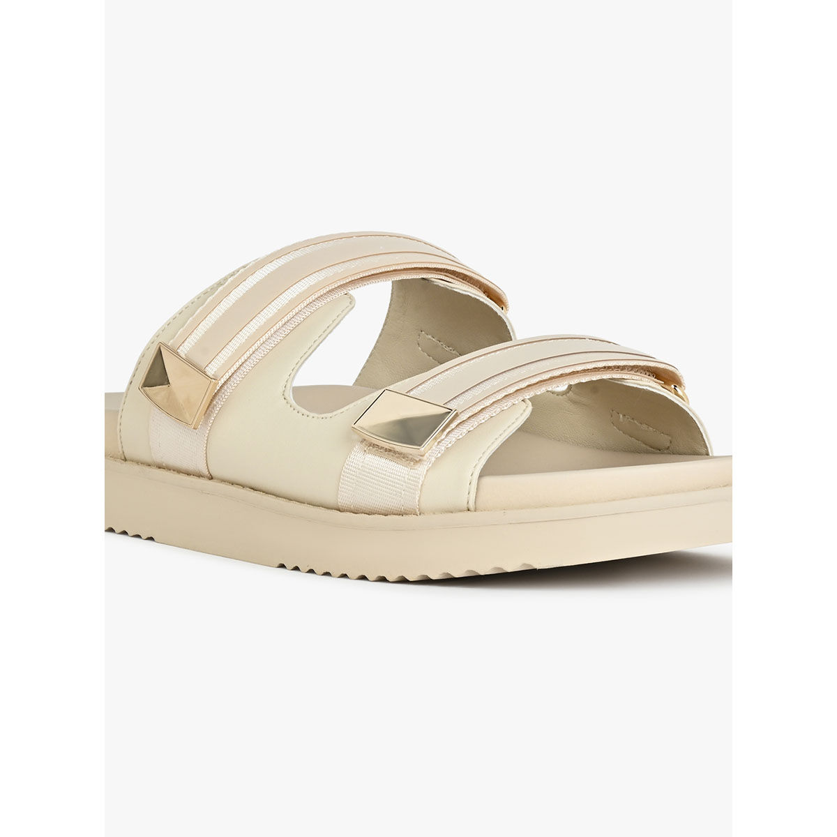 Buy Aldo Cream Strappy Sliders Online