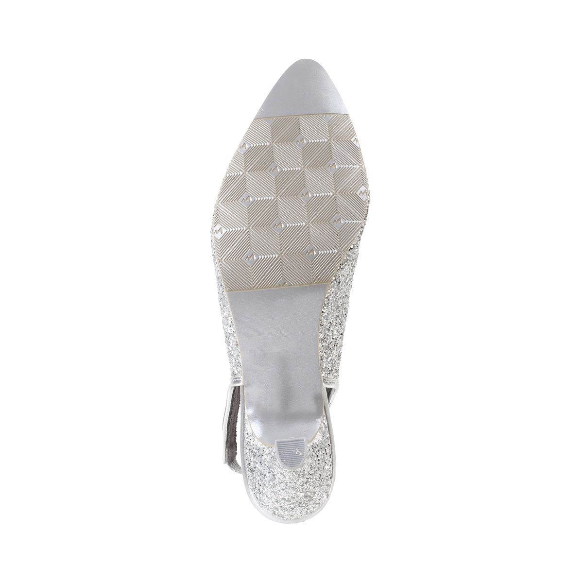 Buy Metro Womens Silver Mules Metro Silver Synthetic Embellished Heels ...