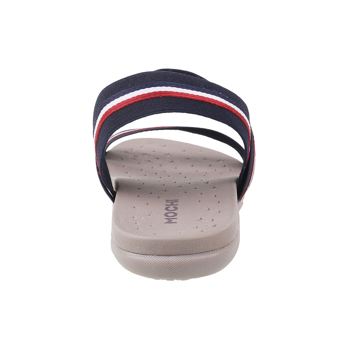 Buy Mochi Womens Navy Blue Flat Sandalsmochi Navy Blue Synthetic Stripes Sandals Online