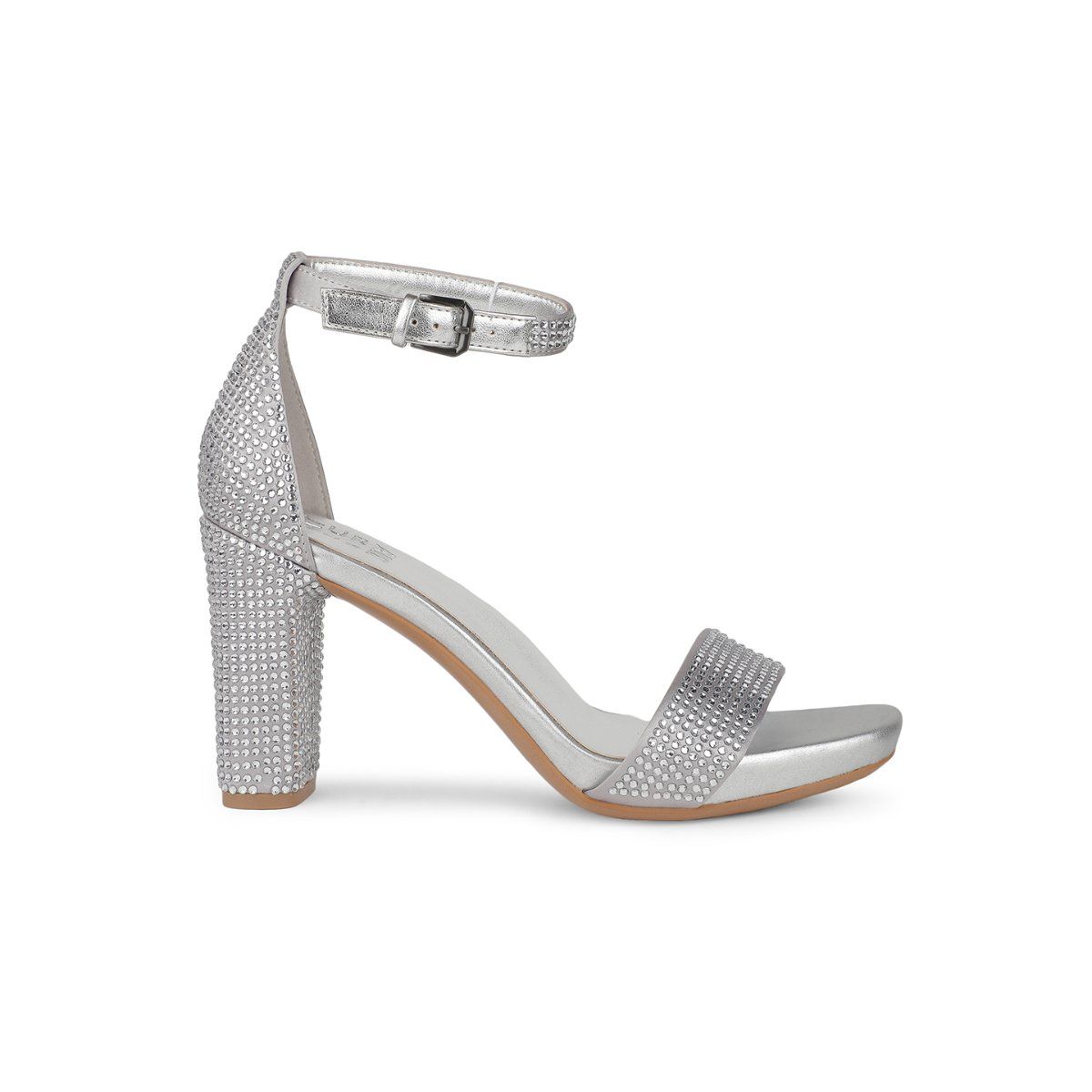 Buy Naturalizer Silver Women Heel Sandals Online