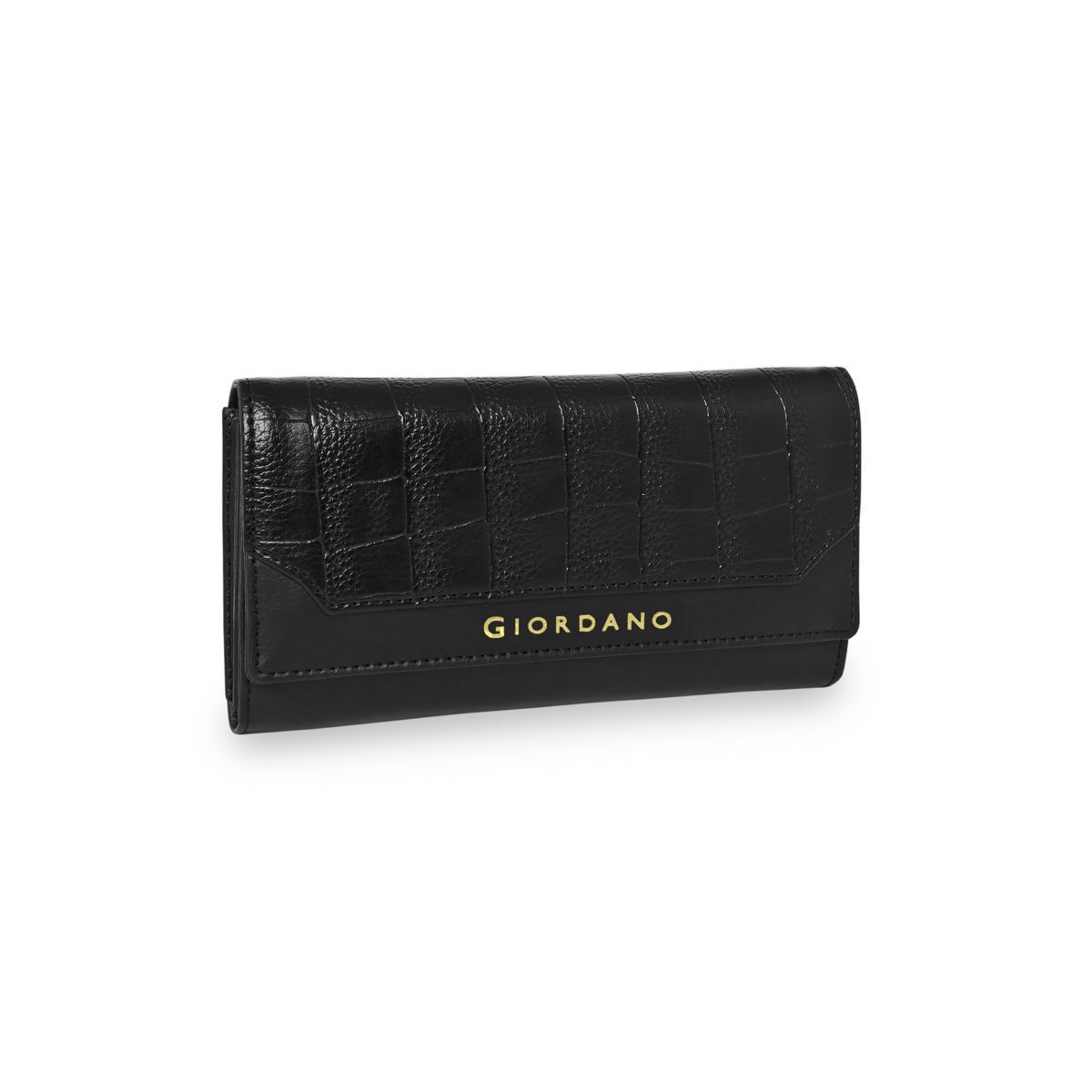 Buy Giordano Women's Black PU Casual Wallet (L) Online