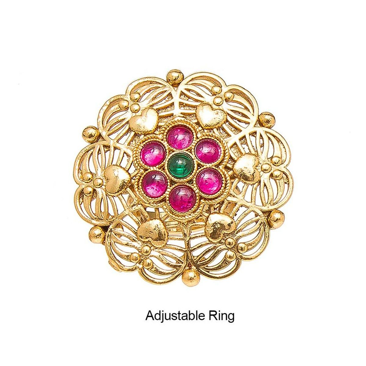 Buy Azai by Nykaa Fashion Gold Tone Flower Motif Ring Online