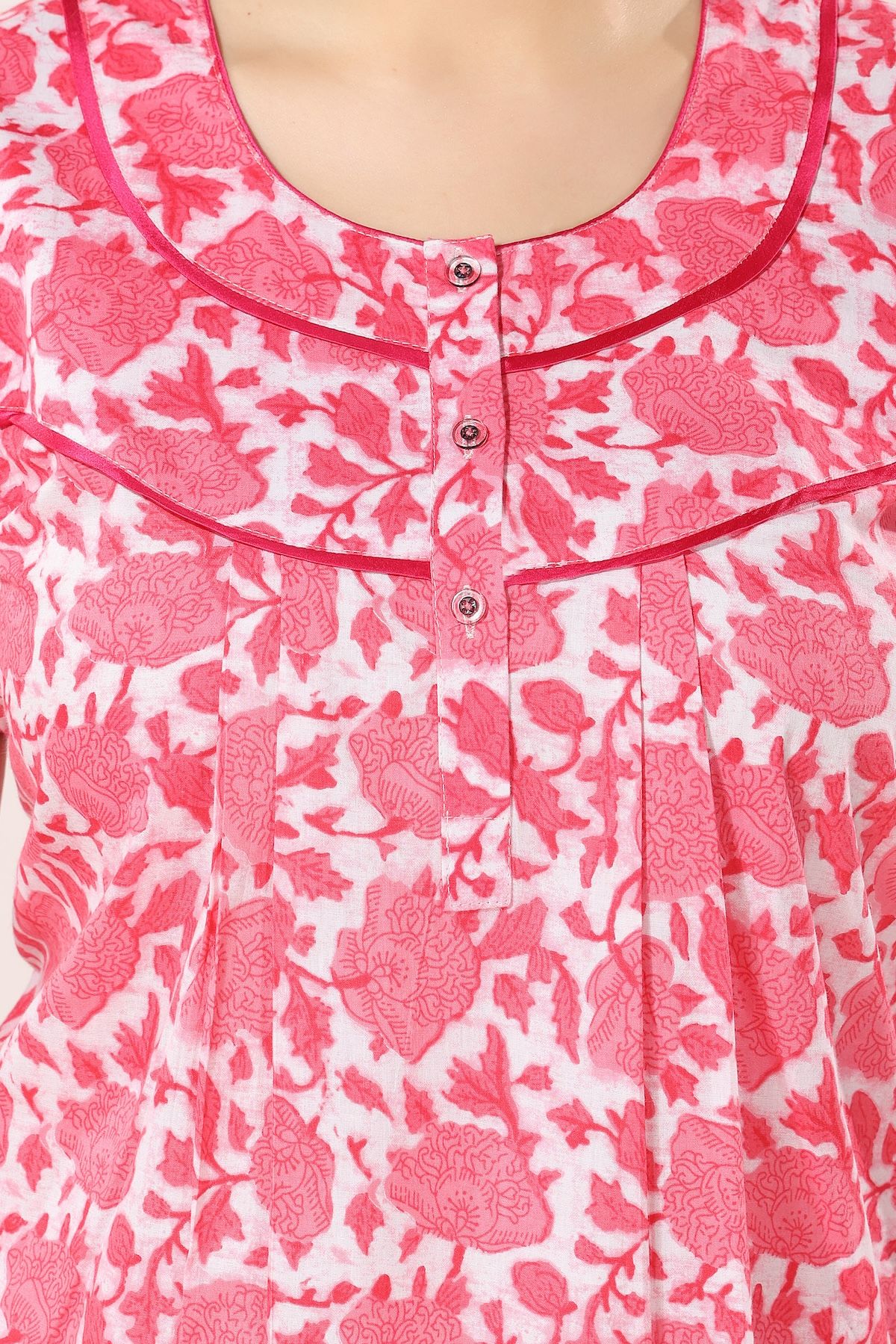 Buy PIU Front Open Plus Size Cotton Pack of 2 Half Sleeves Floral Print ...