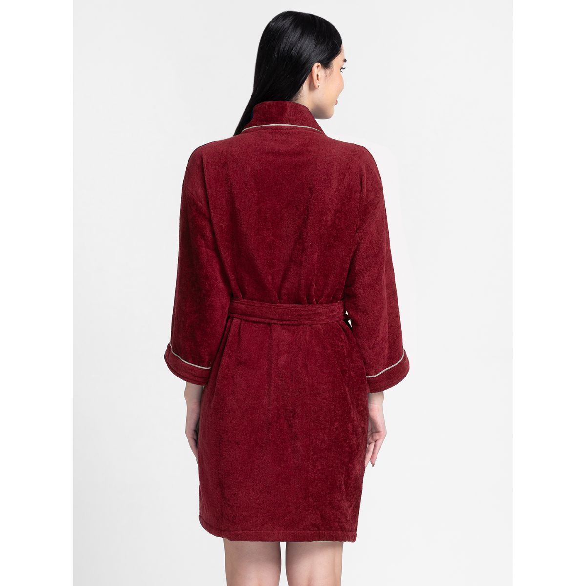 Buy Nautica Luxurious Ultra Soft Bath Robe Solid-Burgundy Online