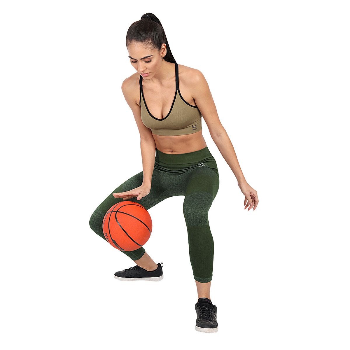 Buy Heka Breathable Dry & Comfort Fit Fulgar Knitted Active Seamless Tights Kelly Green Online