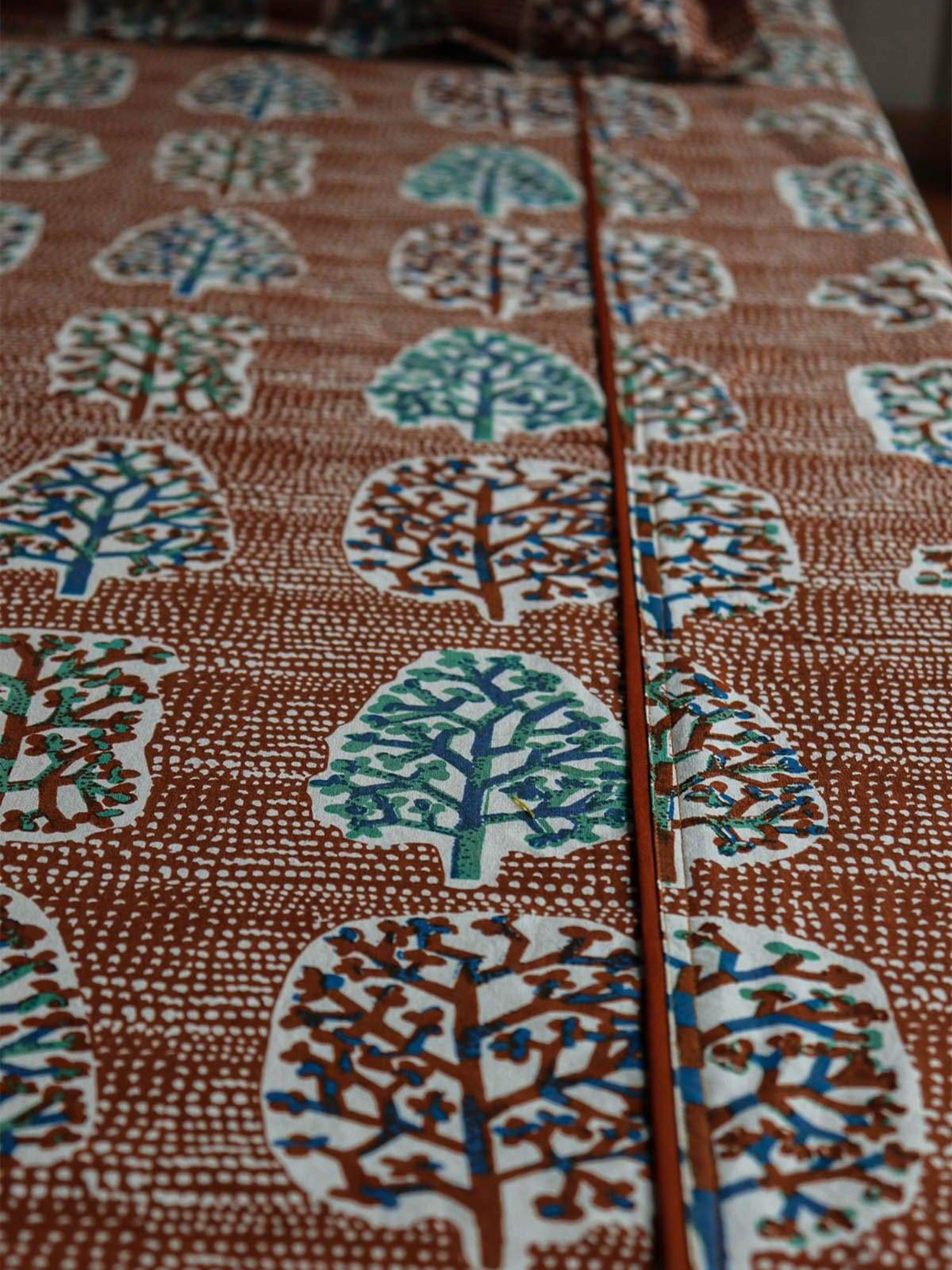 Buy Freedom Tree Palash Bedcover King Amber Online