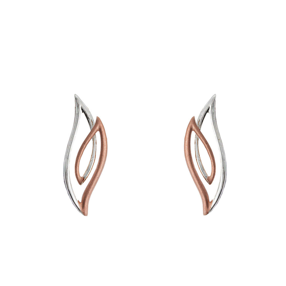 Buy GIVA Rose Gold Flame Earrings Online