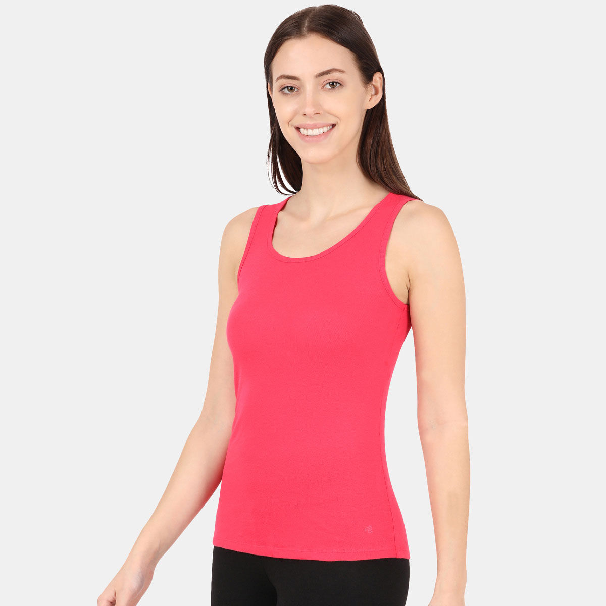 Jockey A113 Womens Super Combed Cotton Rib Slim Fit Solid Tank Top