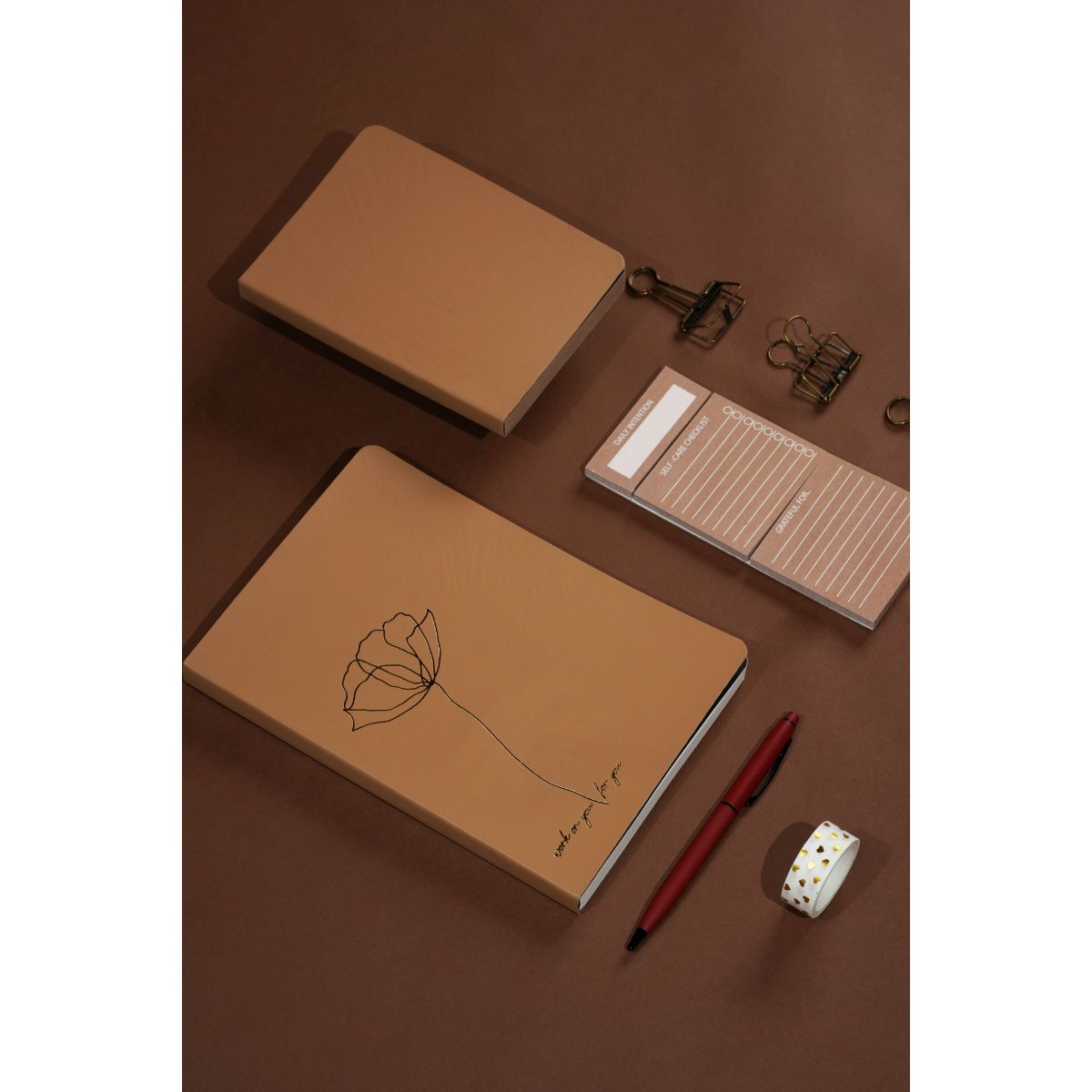 Buy Writenery Minimal Earth Nude Notebook with Gold Stationery Kit ...