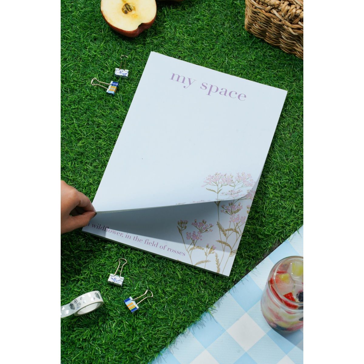 Writenery Wildflower A4 Powder Blue Notepad: Buy Writenery Wildflower ...