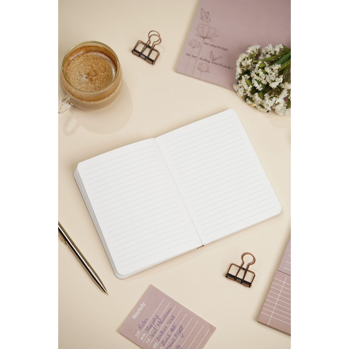 Buy Writenery Life Is Beautiful Rose Gold A6 Journal Online