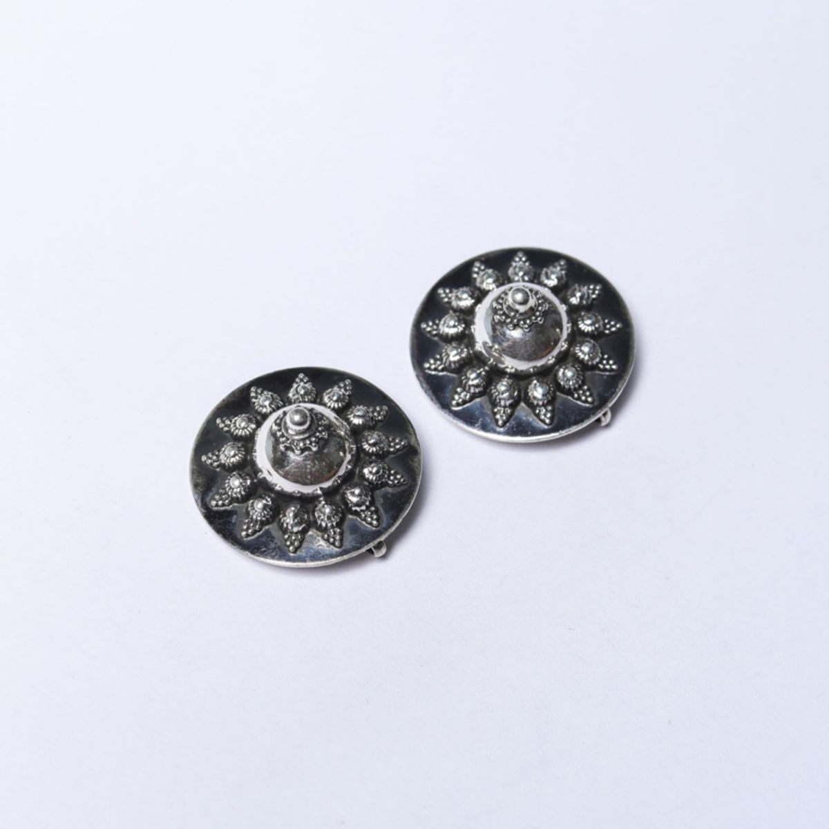 AARAI Tribal Antique Sheild Design Silver Earrings: Buy AARAI Tribal ...